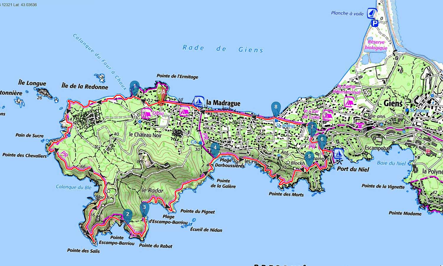 Le sentier du littoral de la presqu’ile de Giens